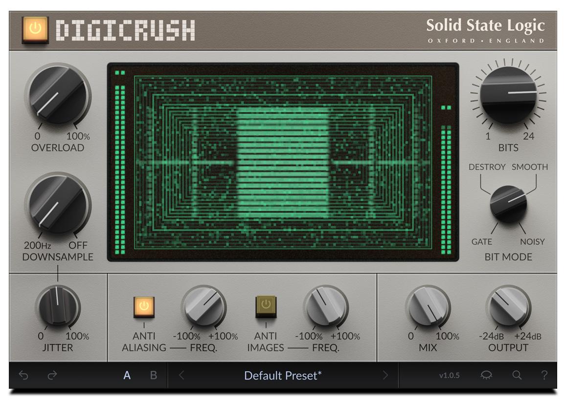 SSL Digicrush, un plugin lo-fi de reducción de bits de Solid State ...
